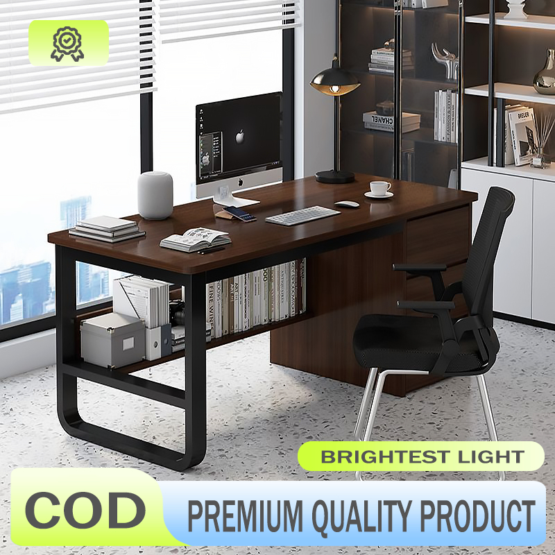 Desktop computer desk with drawer Simple student desk Rectangular table ...