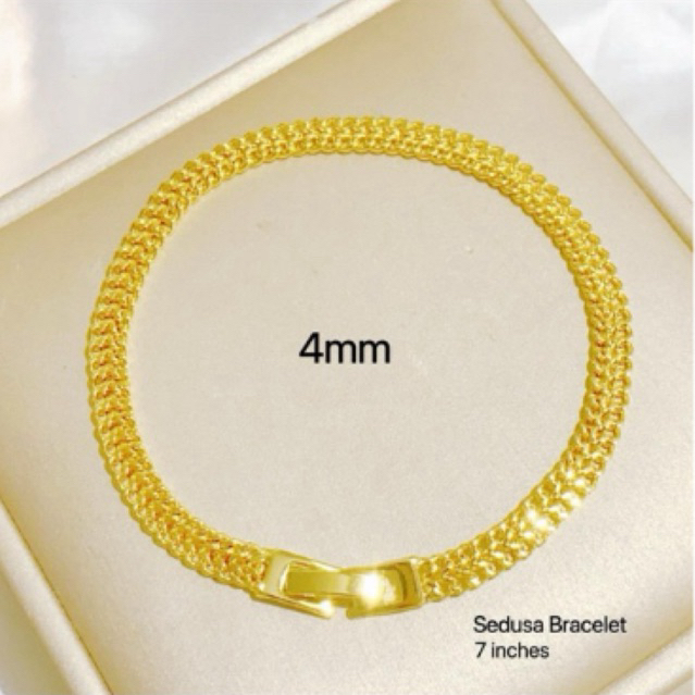 Aria Jewelry Sedusa Bracelet Triple Lock Bangkok Gold Plated for womne ...