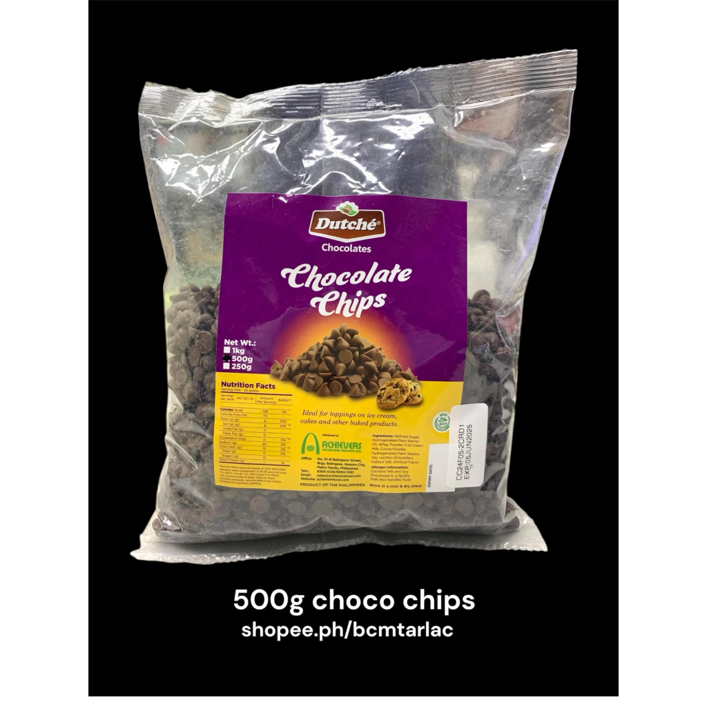 DUTCHE CHOCOLATE AND WHITE CHOCOLATE CHIPS 500g | Shopee Philippines