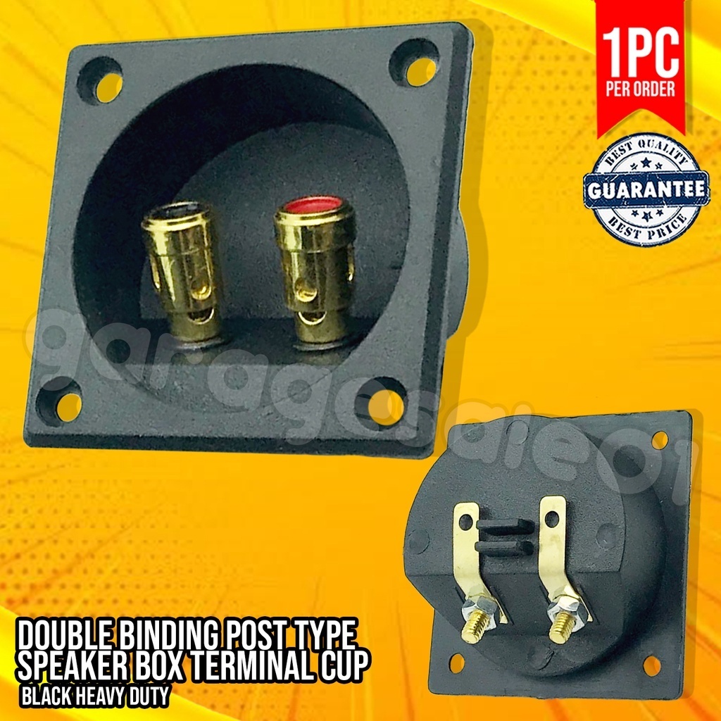 Double Binding Post Type Speaker Box Terminal Cup Black | Shopee ...
