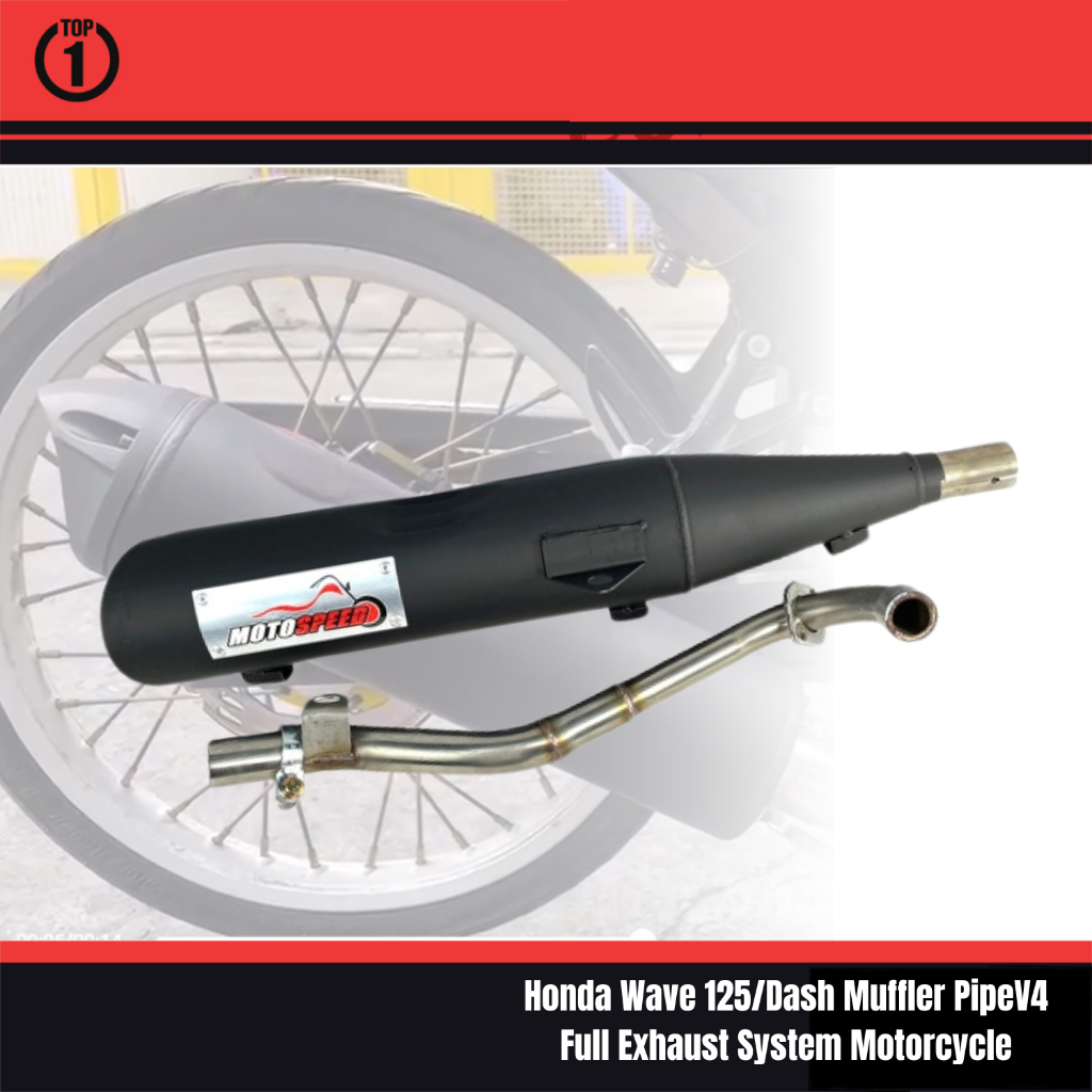 Top 1 Honda Wave 125/Dash Muffler PipeV4 Full Exhaust System Motorcycle ...