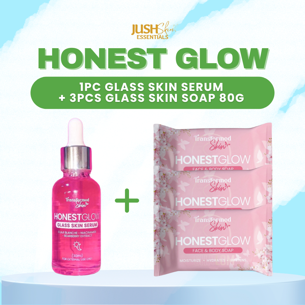 Honest Glow Glass Skin Serum + 3pcs Glass Skin Soap 80g (Bundle ...