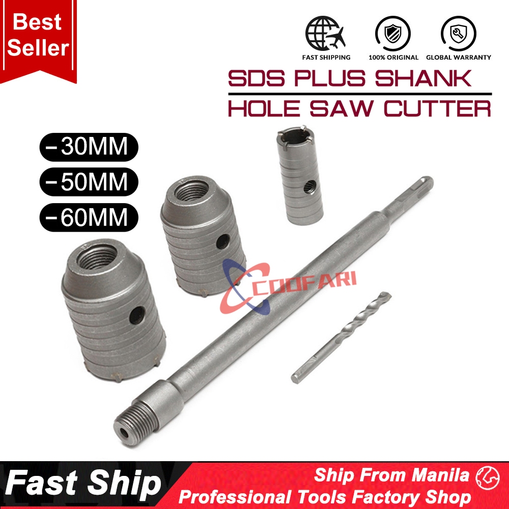 3Pcs 30/40/50Mm Sds Plus Shank Hole Saw Cutter Concrete Cement Stone ...