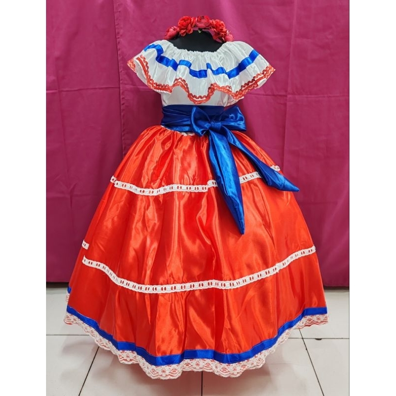 PUERTO RICO COSTUME WITH FLOWER CROWN - UNITED NATION ATTIRE | Shopee ...