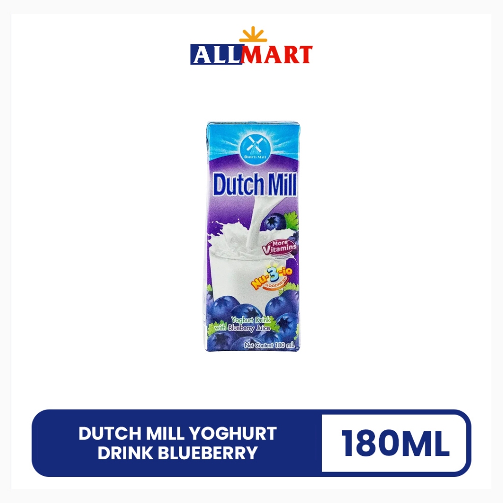 Dutch Mill Yoghurt Drink Blueberry 180ml | Shopee Philippines