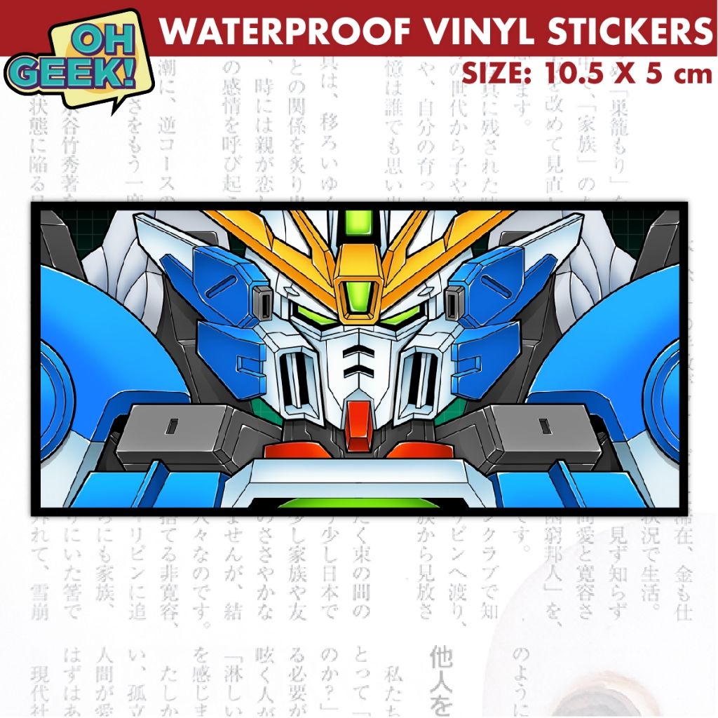 Oh Geek Wing Gundam Custom Waterproof Water Bottle Vinyl Sticker for ...