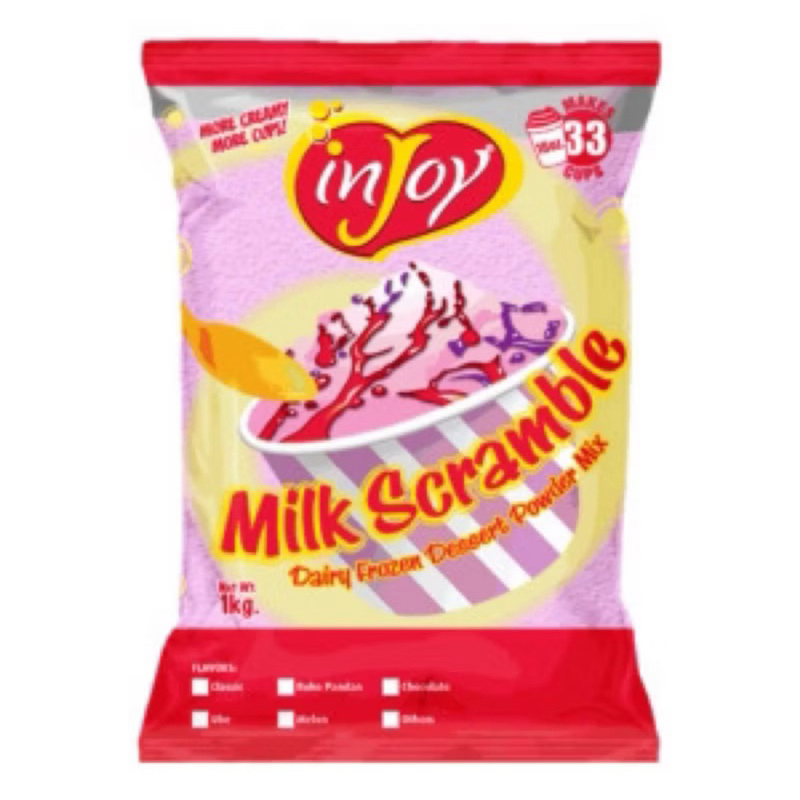 inJoy Milk Scramble Dairy Frozen Dessert Powder Mix (1kg and Repack ...