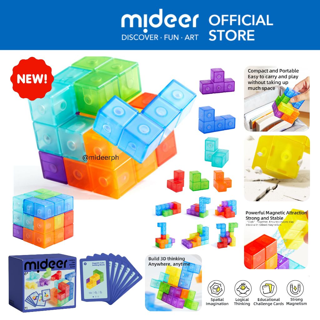 Mideer Magnetic Cube Building Blocks by Mideer | Shopee Philippines