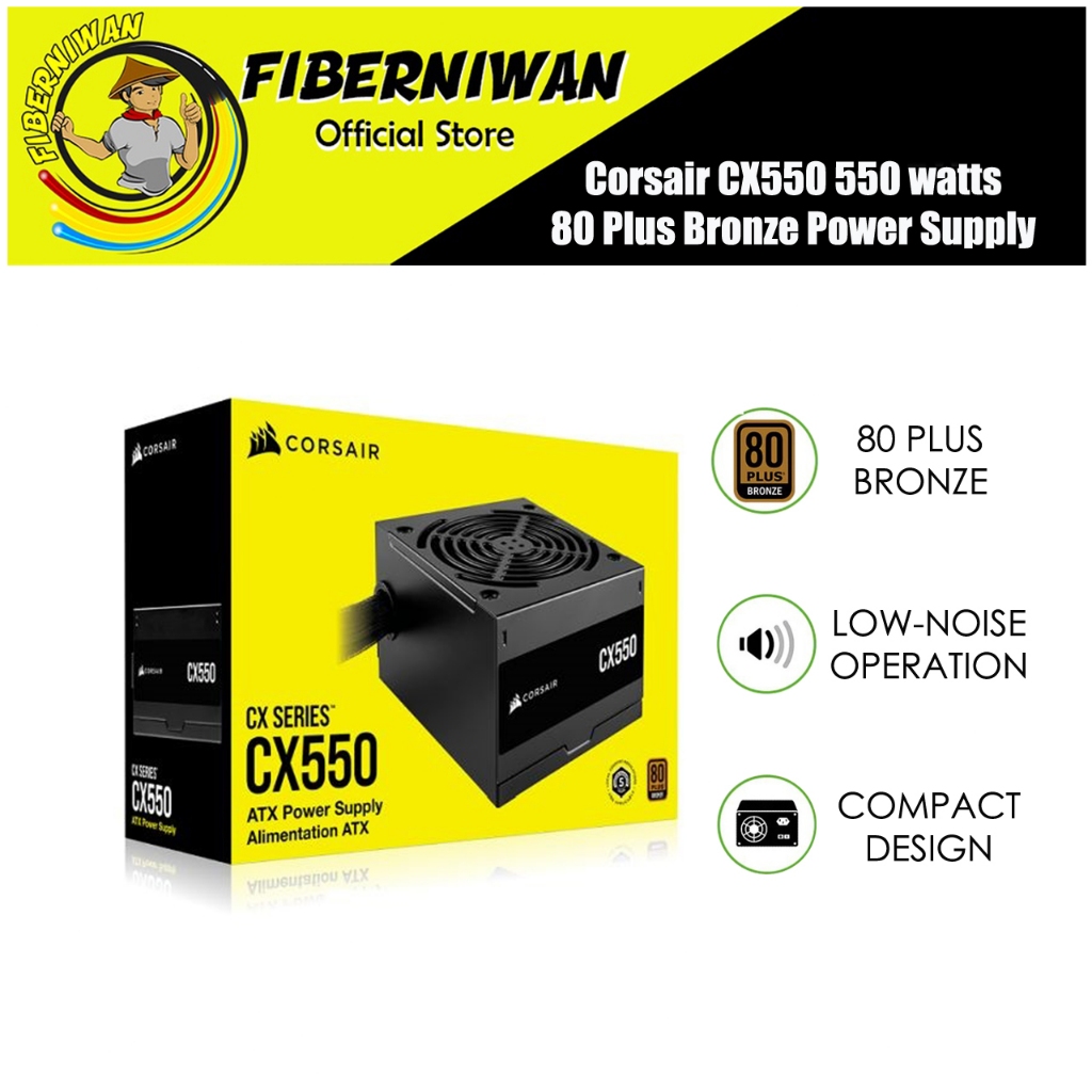 CORSAIR CV Series CX550 - 550 Watt 80 Plus Bronze Certified PSU - CP ...