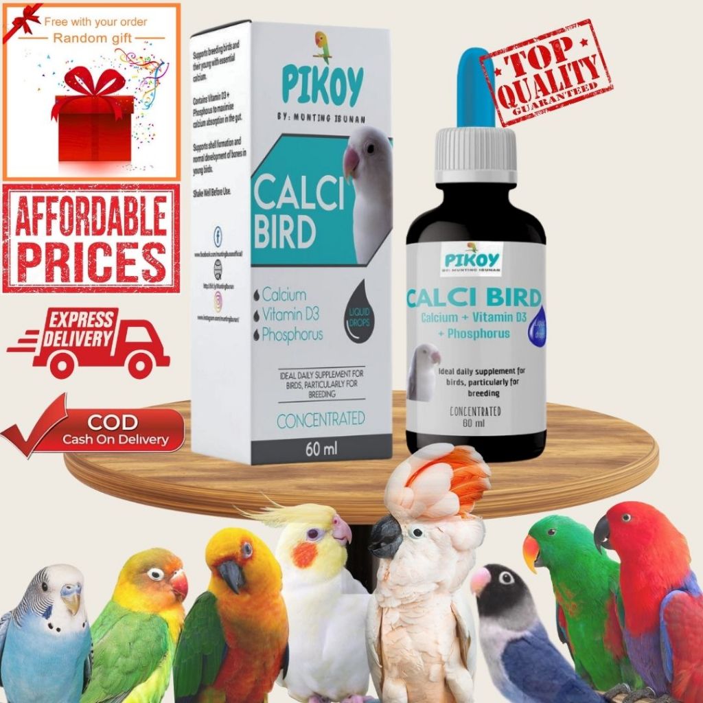 PIKOY CALCI BIRD Liquid Calcium Drops With Vitamin D3 & Phosphorus for ...