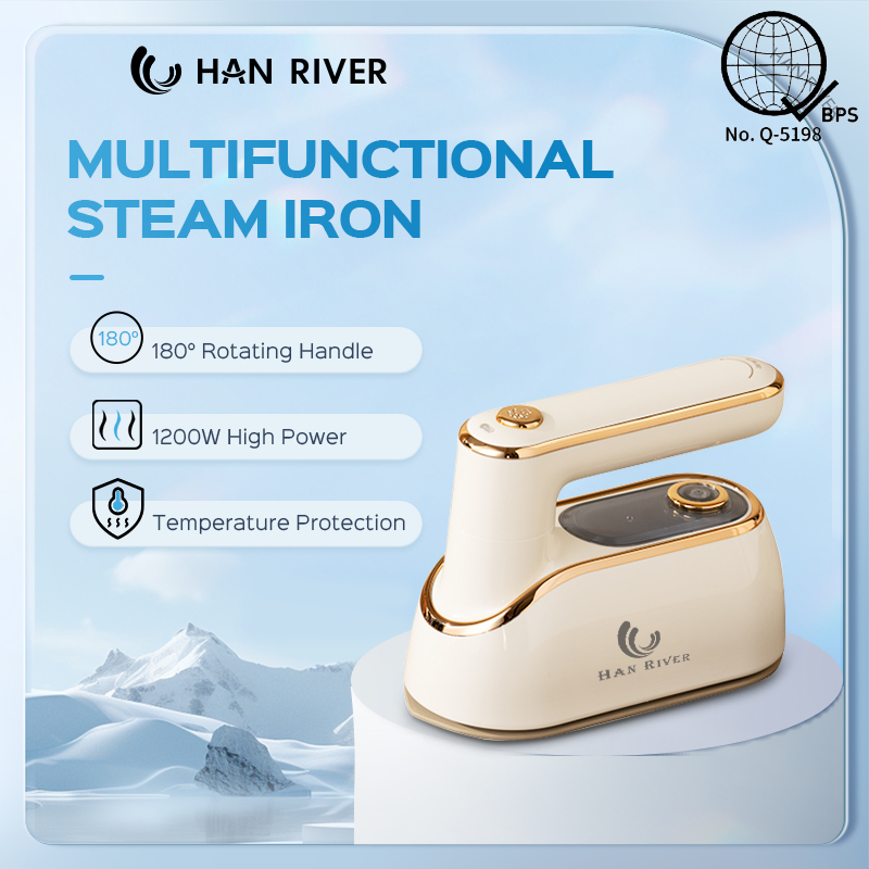 HAN RIVER Handheld Steamer Iron For Clothes 1200W Wet And Dry 2 in 1 ...