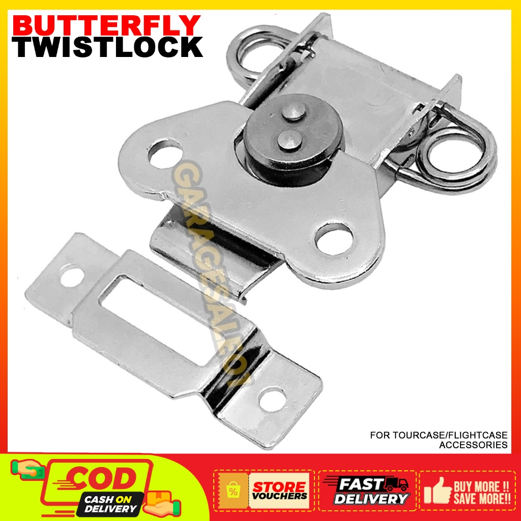 GARAGESALE01 Butterfly Lock Twist Lock w/o Plate for tourcase flight ...