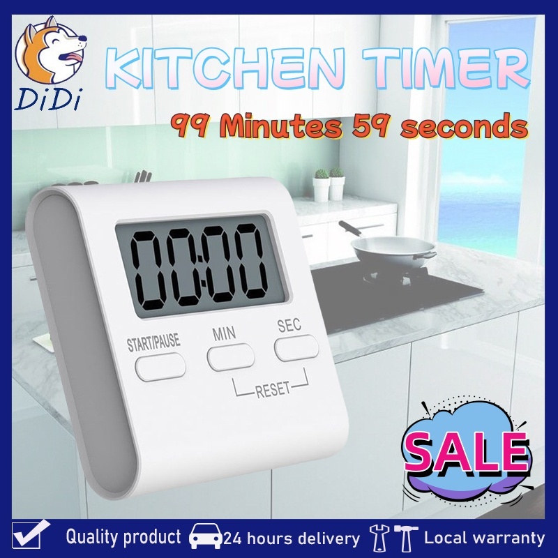 White LCD electronic digital timer Kitchen timer Countdown timepiece ...