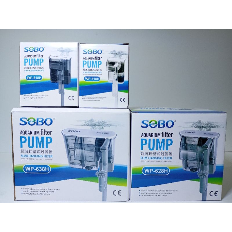 Sobo aquarium filter pump slim hanging filter wp518h wp618h wp628h ...
