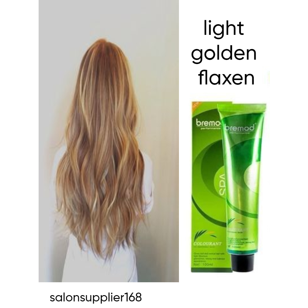 Bremod Hair Color 9.37 LIGHT GOLDEN FLAXEN 100ML With Oxidizer SMALL ...