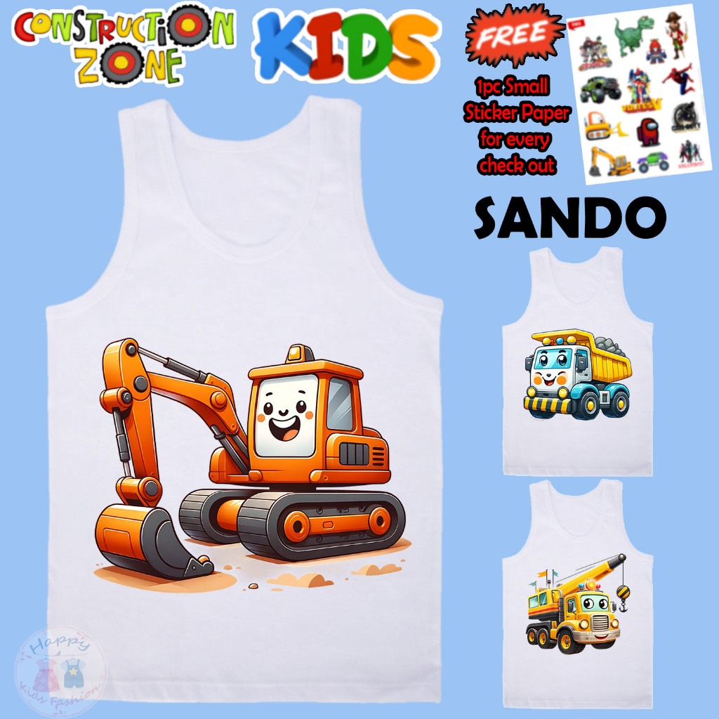 Kids Sando for Boys and Girls for 1 to 12 yeas Old in CONSTRUCTION ...