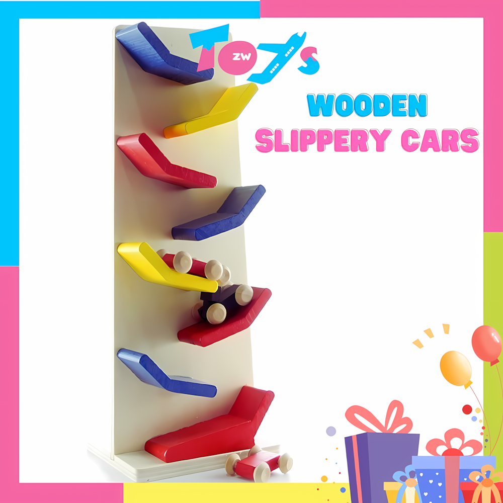 Gift Set Wooden Slippery Cars Car Vehicles Kids Toy With Box | Shopee ...