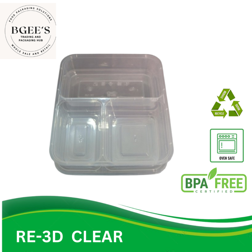 Belle RE750 2D , 3D 4D Microwavable Container 2DIVISION (Rectangle ...