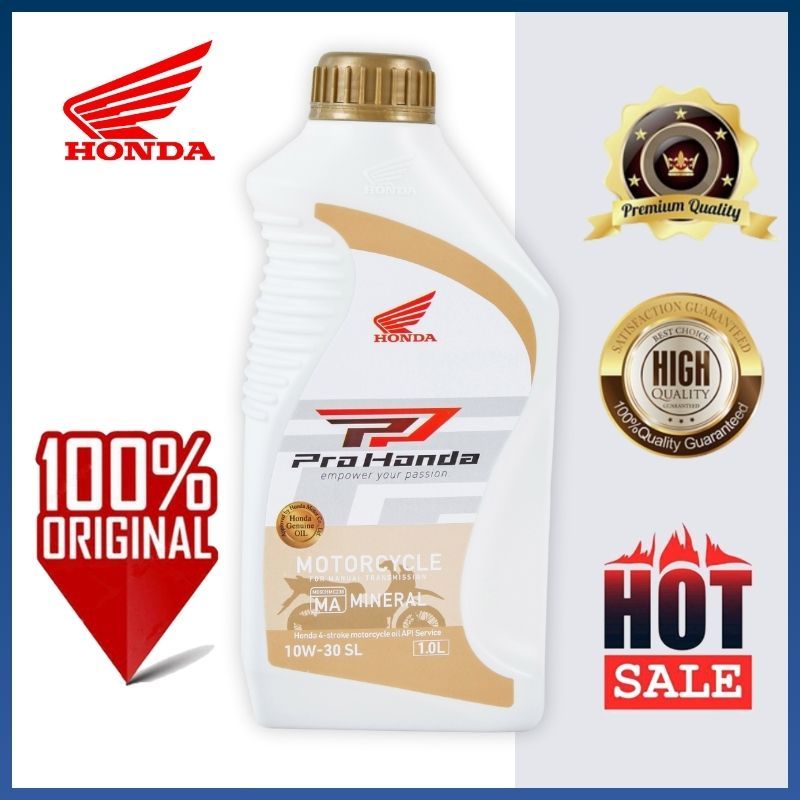 ORIGINAL HONDA GASOLINE MOTORCYCLE ENGINE OIL 4T SL 10W-30 MA - 1L ...