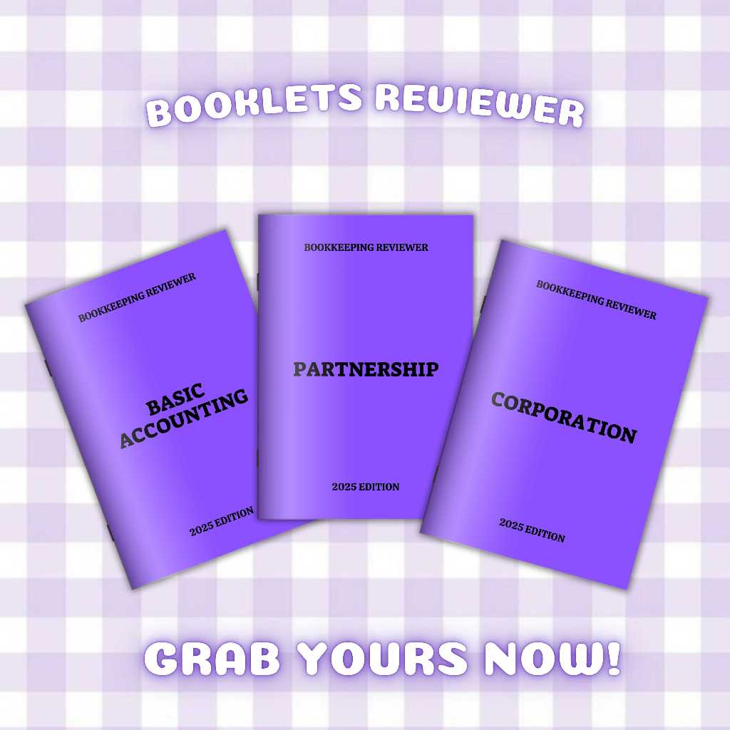 2025 Version/Edition Bookkeeping Reviewer Practice Set | Shopee Philippines