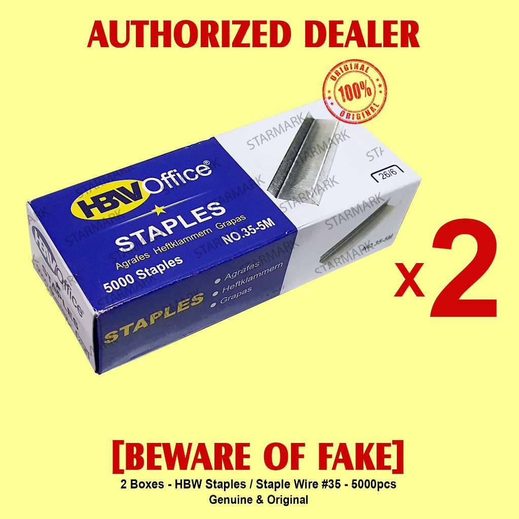 HBW Staple Wire No. 35 #35 Staples Wires Stapler Staplers 5000's per ...