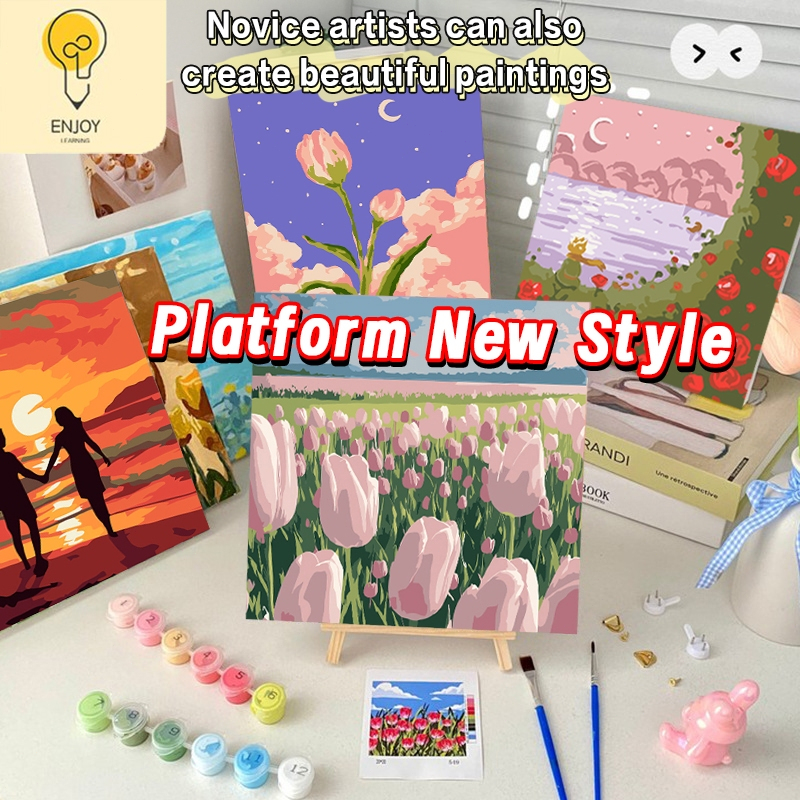 【New Style】Digital Oil Painting By Numbers Number Painting Canvas ...