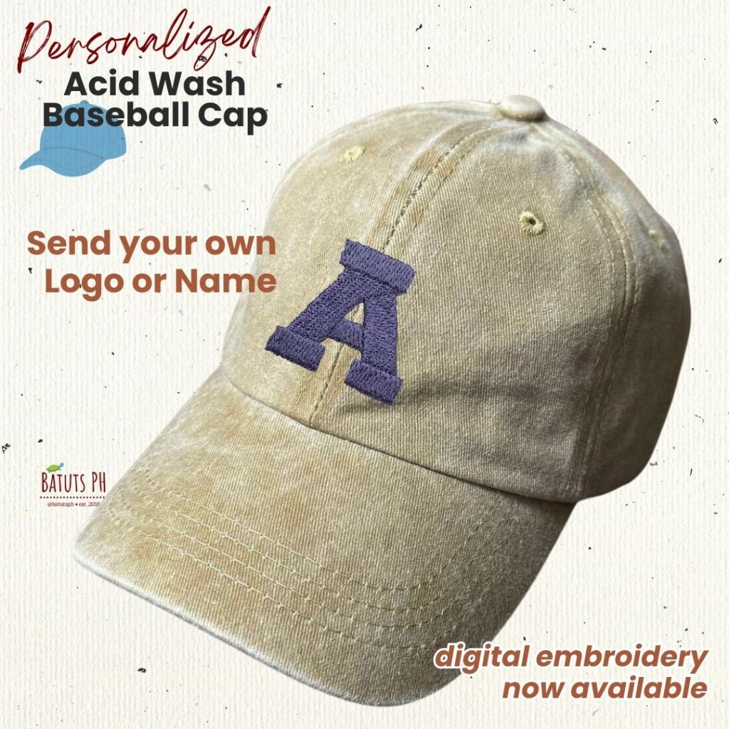 BatutsPh - Personalized Embroidered Baseball Cap Acid Washed Denim ...