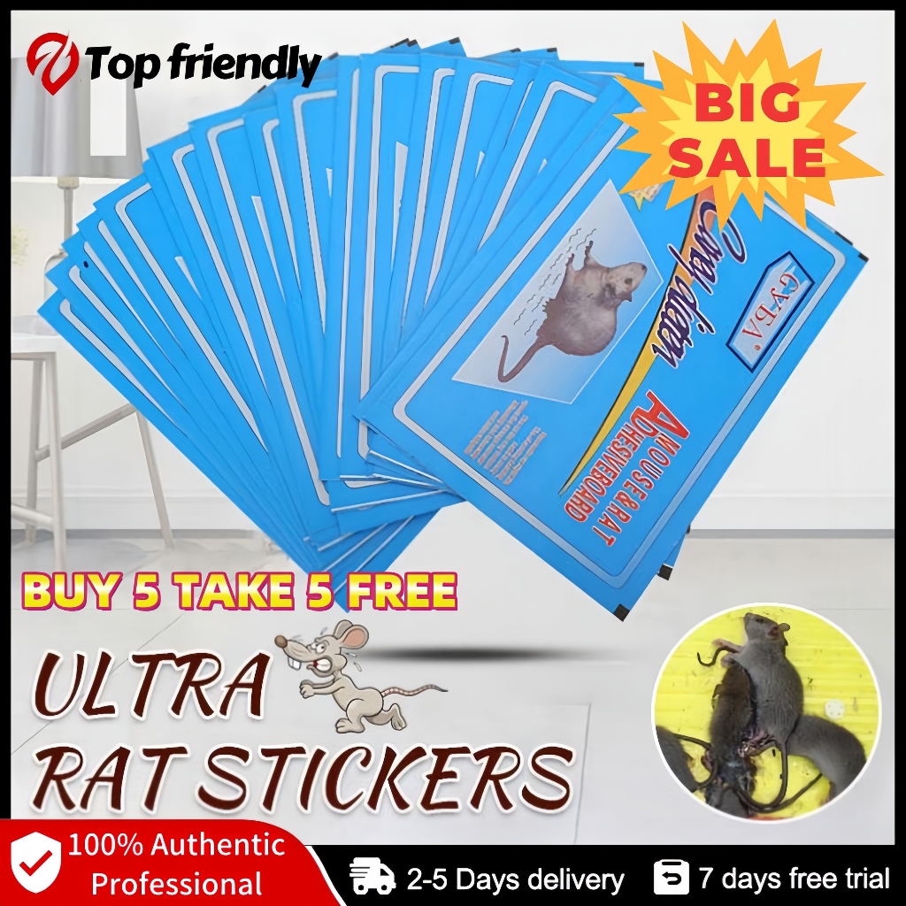 Large Size Mouse Sticky Plate Mice Rodent Glue Board Bait Trap Super ...