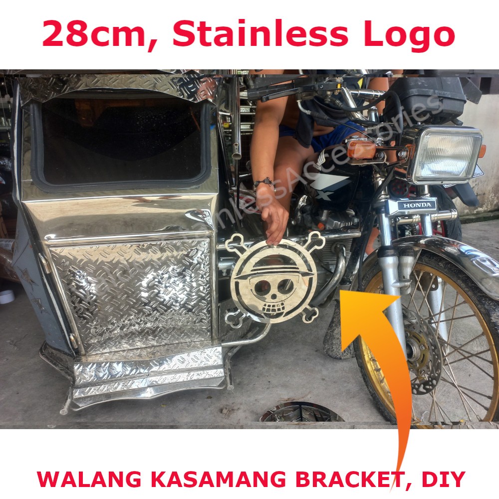 NEW STAINLESS KALASAG OR DESIGN LOGO FOR TRICYCLE , SIDECAR , JEEPNEY ...