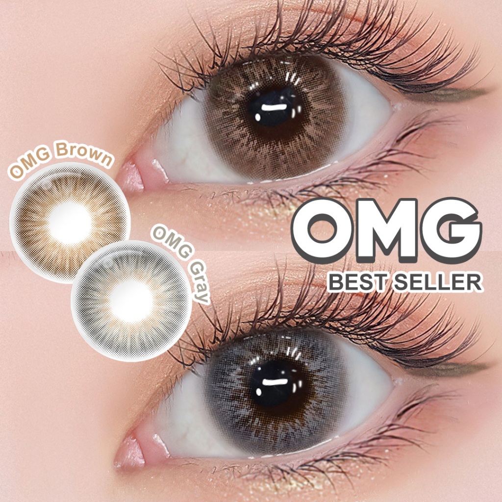 【Hot Deals】Magister Colored Contact Lenses 2Pcs OMG Brown Soft Contact ...