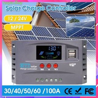 Mppt Solar Charge Controller 100A 60A 50A 40A 30A Power Dual USB Lcd Display Battery Regulator ...