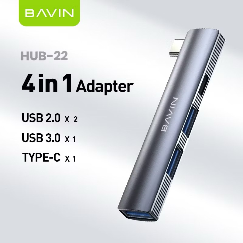 BAVIN H21 Type-C to 3 USB+1 Type-c 4in1 Docking Station HUB Adapter ...