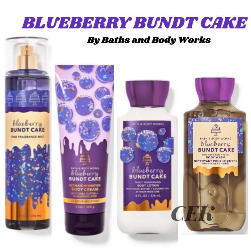 BLUEBERRY BUNDT CAKE FRAGRANCE MIST AND BODYCREAM BY BATHS AND BODY ...