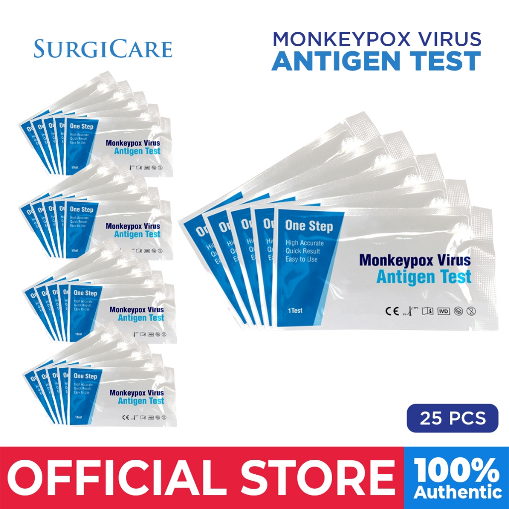 Surgicare Monkeypox Virus Antigen Test Kit - 25 Packs (1 Box) | Shopee ...