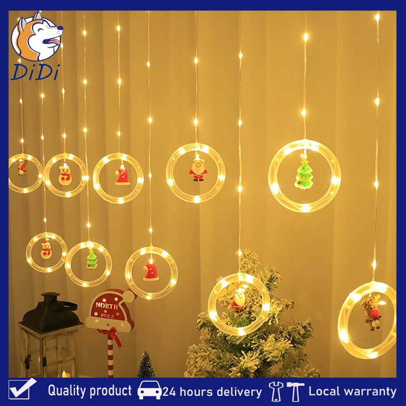 LED Christmas lights String doll chandelier USB Holiday lights Party ...