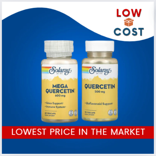 LowCostPh | Solaray, Quercetin, 500 mg, Mega Quercetin, 600 mg, VegCaps ...