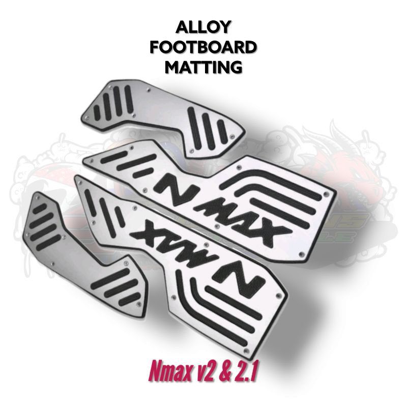 High Quality Yamaha NMAX v2, v2.1 Alloy Footboard Matting (SILVER ...