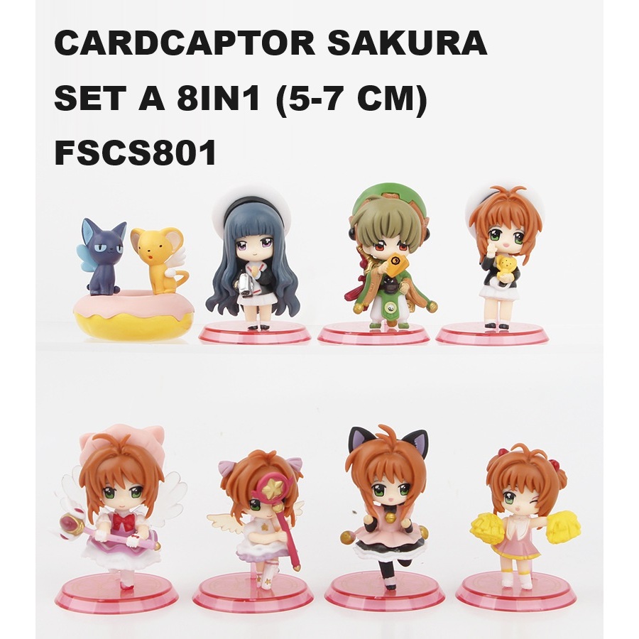 FIGURE SET CARDCAPTOR SAKURA SET A 8IN1 FSCS801 (5-7 CM) | Shopee ...
