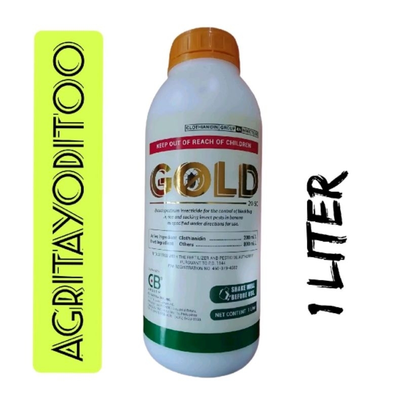 GOLD 20 SC (1 LITER) CLOTHIANIDIN LIQUID INSECTICIDE by C.B. ANDREW ...