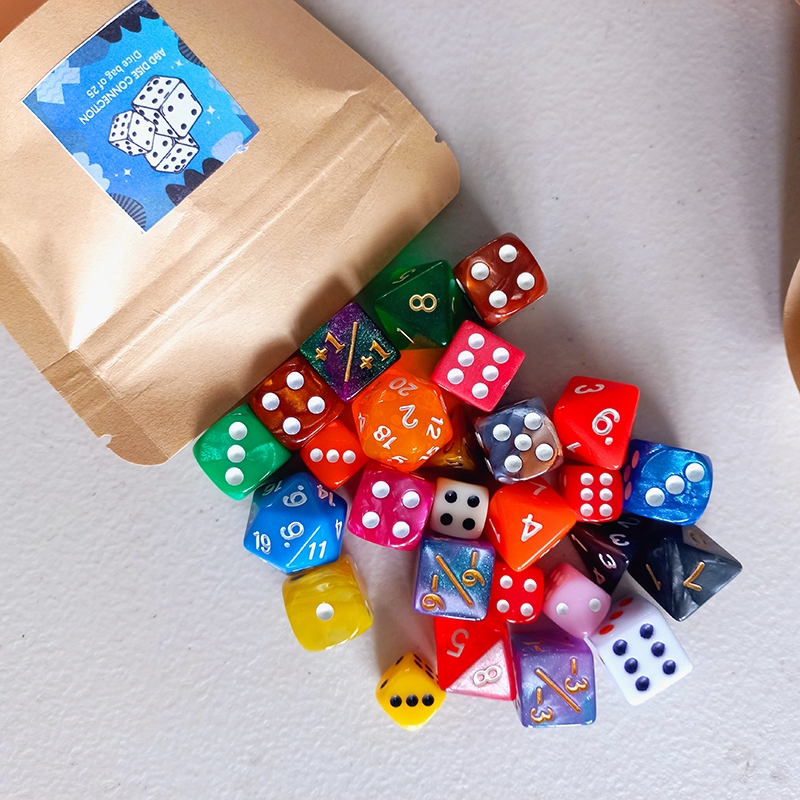 A&D ASSORTED DICE PACK OF 25's with freebies | Shopee Philippines