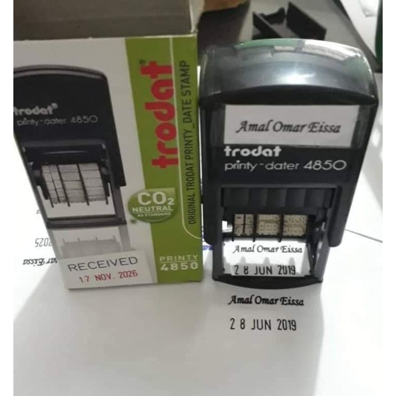 Trodat dater 4850 Customized good for 2 lines only | Shopee Philippines