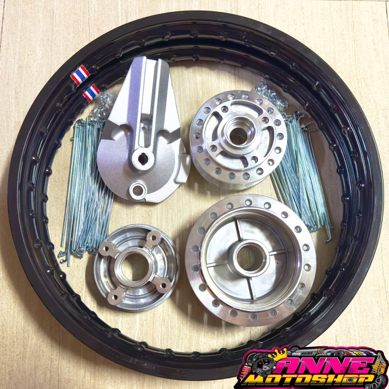 Rimset For Xrm,Wave,Rs125,Rusi wave,Pantra and others With brake panel ...