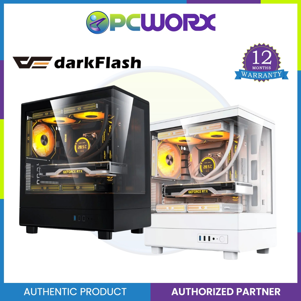 Darkflash DB330M Tempered Glass m-ATX Case Black / White | Shopee ...