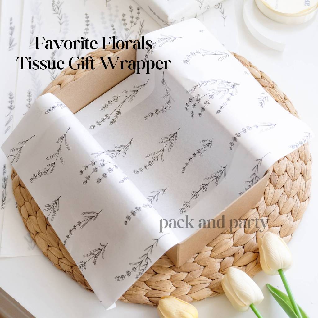 Pack and Party Favorite Floral Greaseproof Tissue Gift Wrapper ...