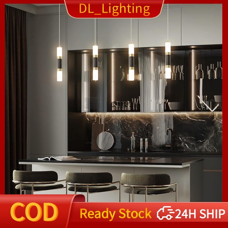 Indoor Minimalist Chandelier Ceiling Light Bedroom Tri Color Hanging ...