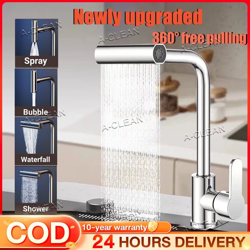 Kitchen Faucet for Sink 4 Modes Faucet Kitchen 304 Stainless Steel ...
