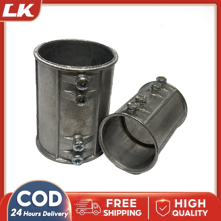 EMT Coupling 1-1/4" 1-1/2" 2" Metal Straight Connector Screw Type EMT ...