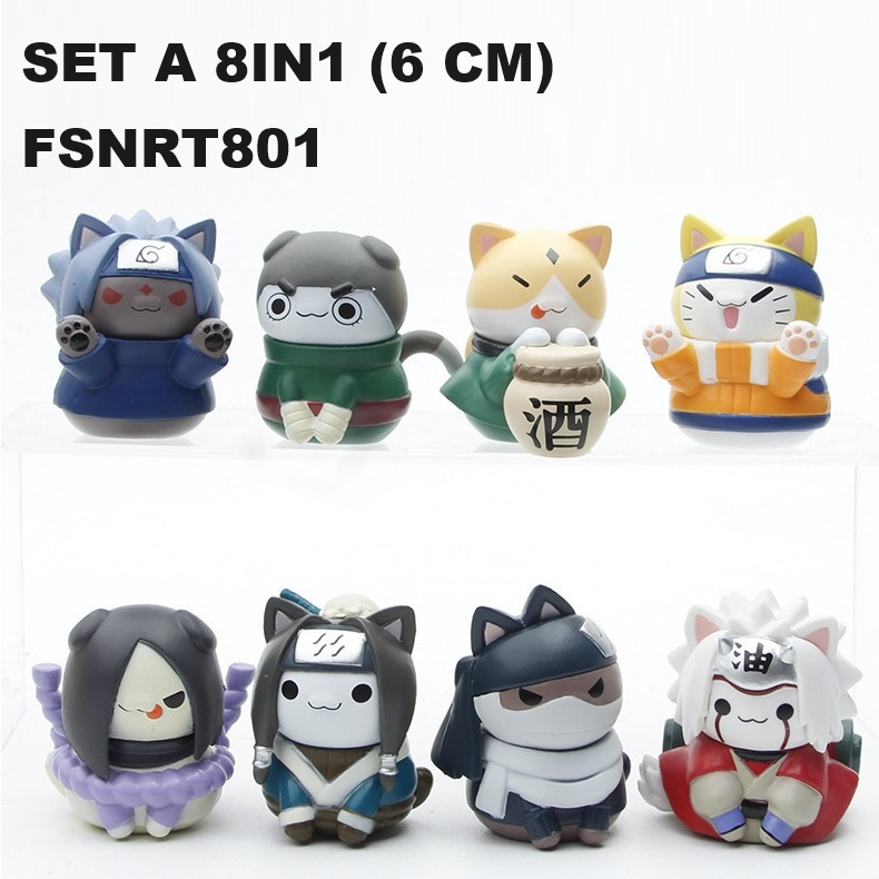SALE !!!FIGURE SET NARUTO SET A 8IN1 FSNRT801 (6 CM) | Shopee Philippines