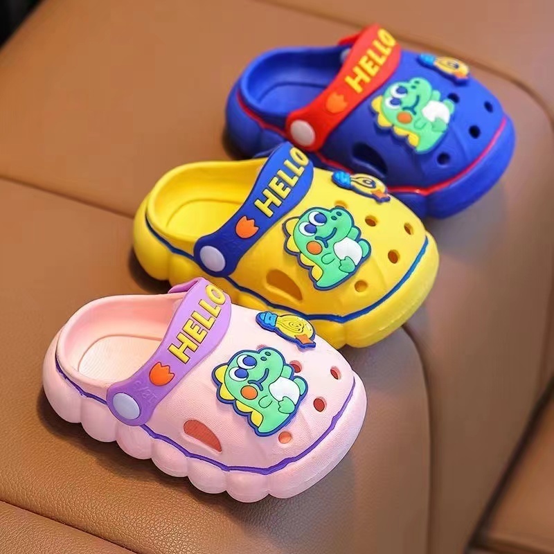 2024 New baby crocs super cute cartoon character softsole for boy and ...