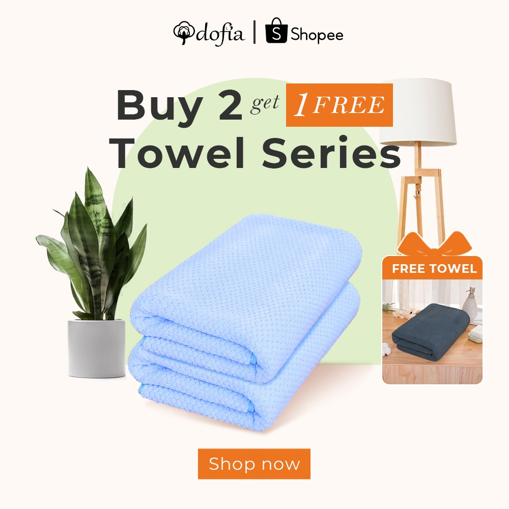 【FREEBIE】 Dofia Cotton Premium Korean Style Big Bath Towel | Shopee ...